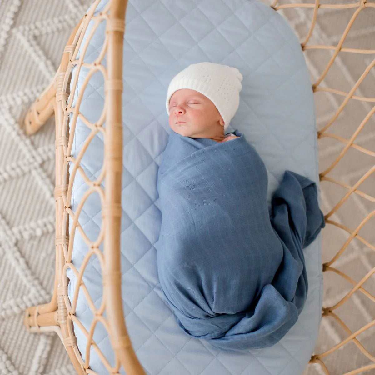 Bamboo Cotton Muslin Swaddle Wrap | Storm - Bambella Design – Peppa Penny