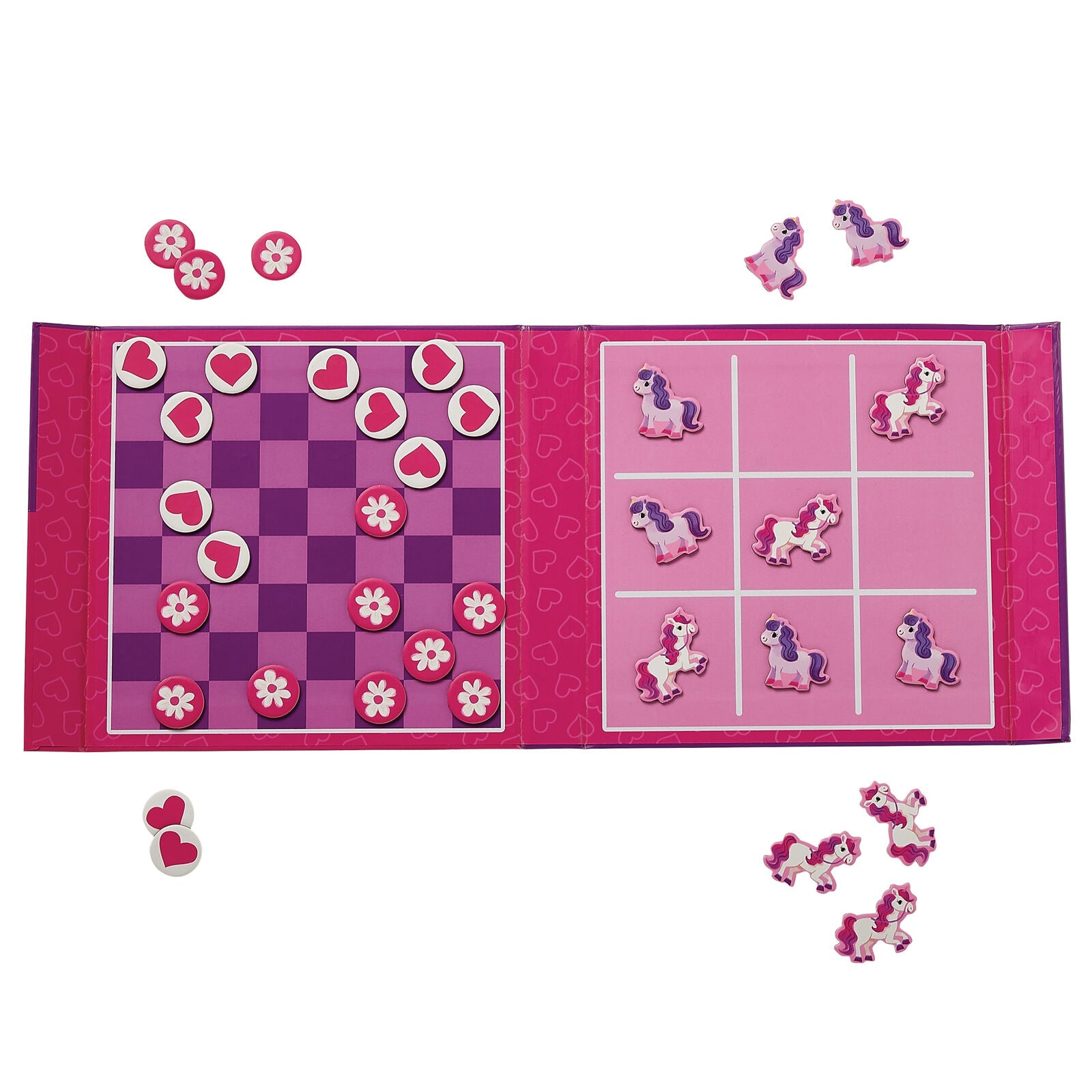 Magnetic Game - Tic Tac Toe & Checkers - Unicorn - Crocodile Creek