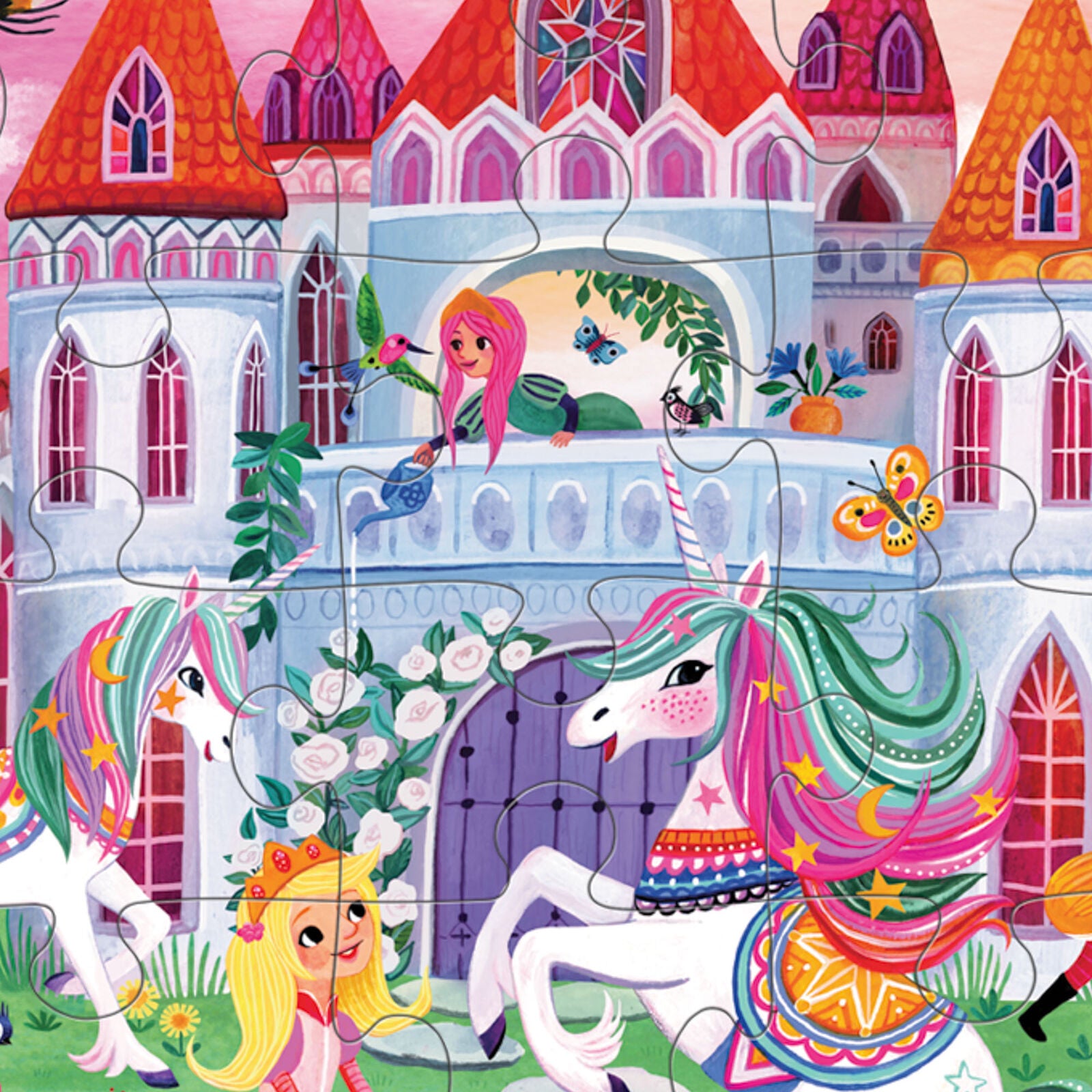 Classic Floor Puzzle 36 pc - Unicorn Castle - Crocodile Creek