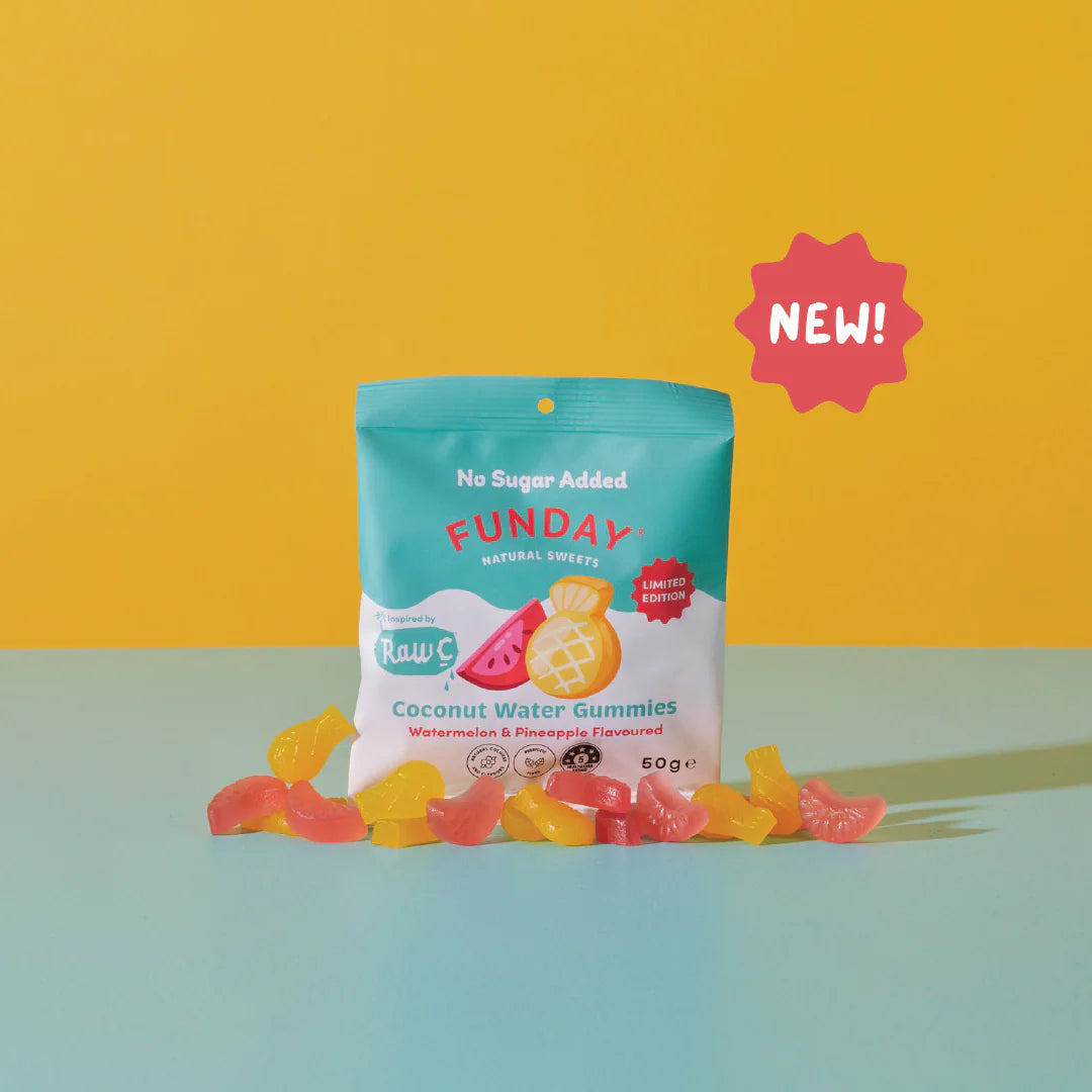 FUNDAY X Raw C Fruity Coconut Water Flavoured Gummies - Funday Natural