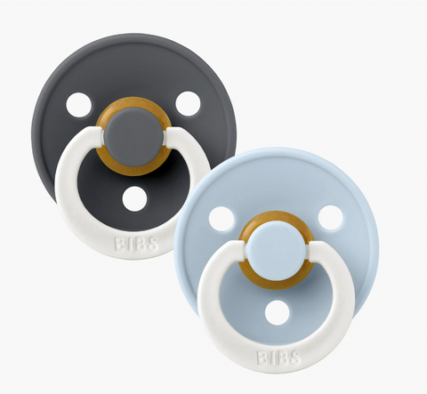 Bibs Dummies - Size Two - Night Glow Iron / Baby Blue - BIBS Denmark ...